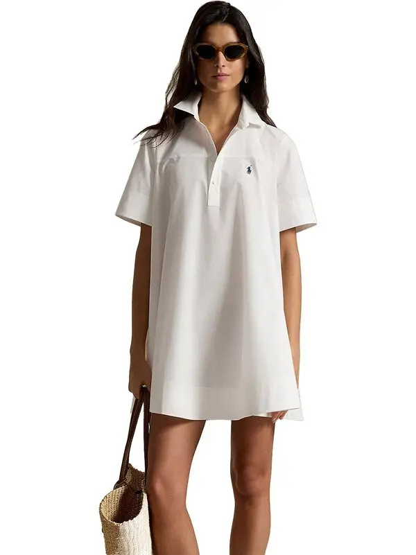 Ralph Lauren Cotton A-line Shirtdress - White