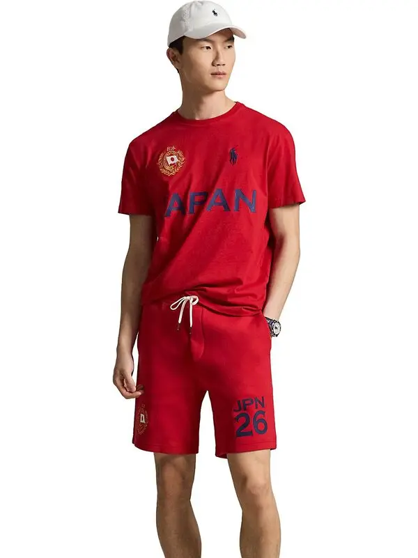Ralph Lauren 8.5-inch Double-knit Shorts With Japanese Crest - Rl 2000 Red