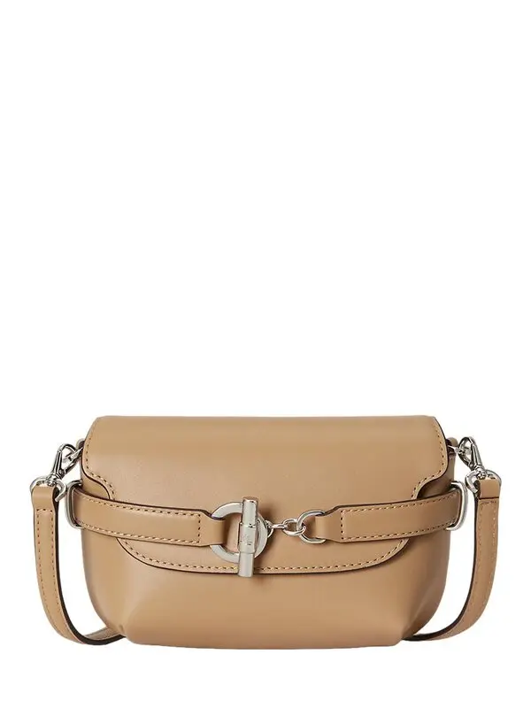 Ralph Lauren Leather Blaike Crossbody Bag - Tan