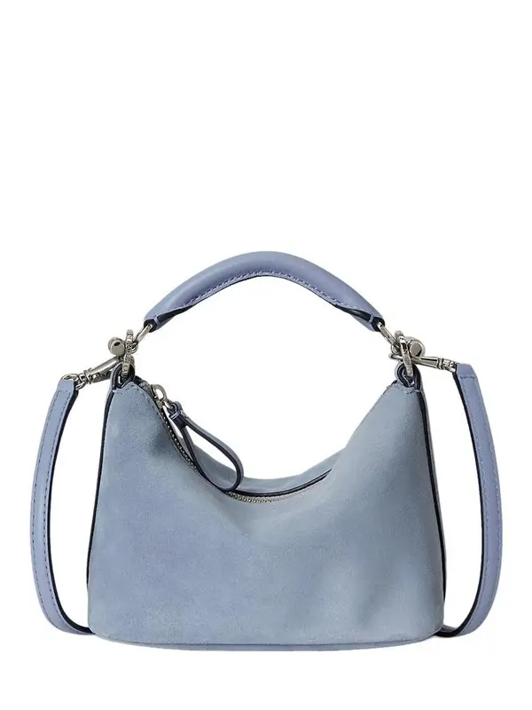 Ralph Lauren Suede Mini Blaike Shoulder Bag - Dust Blue