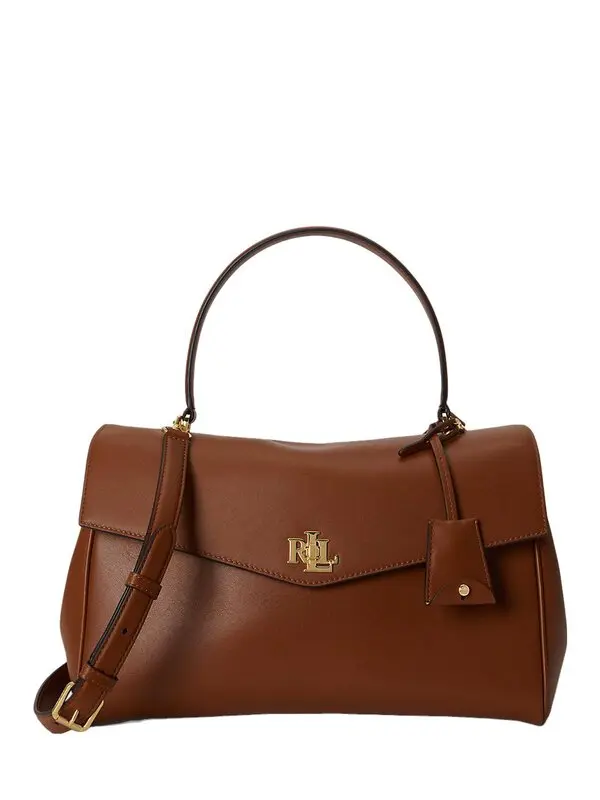 Ralph Lauren Nappa Leather Farrah Soft Satchel - Lauren Tan
