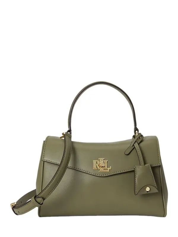 Ralph Lauren Nappa Leather Farrah Soft Satchel - Sage Green