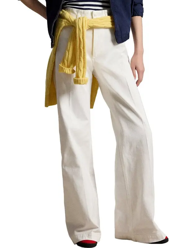 Ralph Lauren Beaton Stretch-cotton Flared Trousers - Nevis