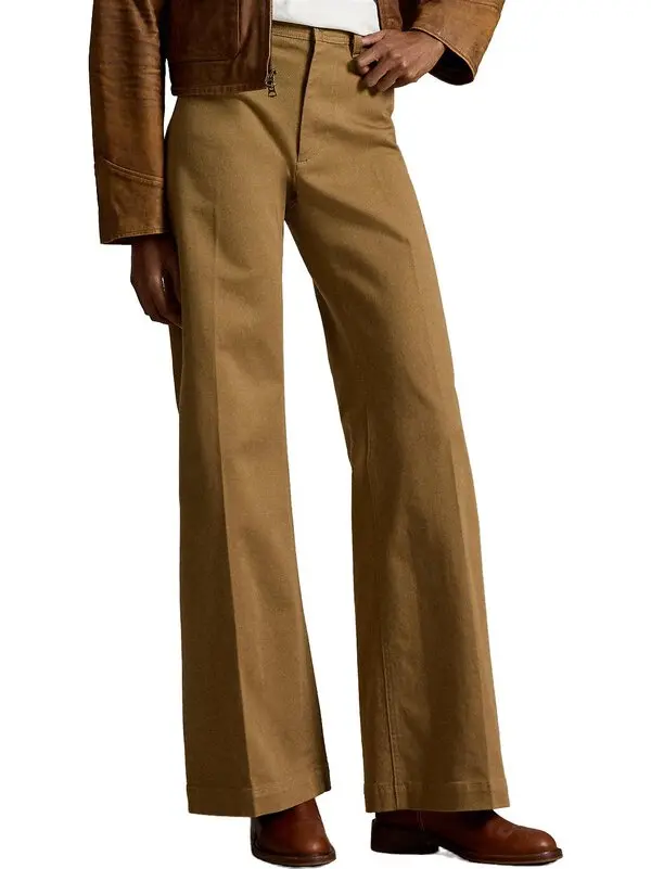 Ralph Lauren Beaton Stretch-cotton Flared Trousers - Tan