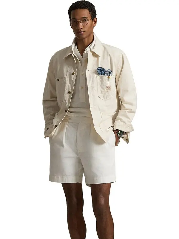 Ralph Lauren 7-inch Relaxed Fit Twill Officer's Short - Deckwash White