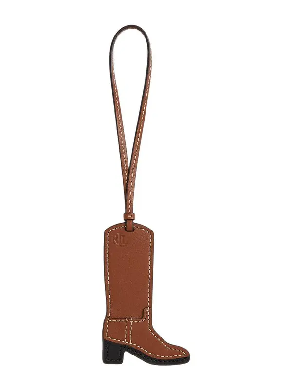 Ralph Lauren Leather Boot Charm With Contrast Stitching - Lauren Tan