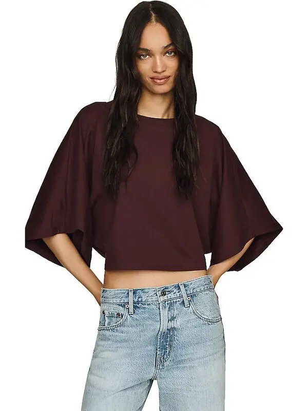 PILCRO Cotton Poncho Tee - Chocolate