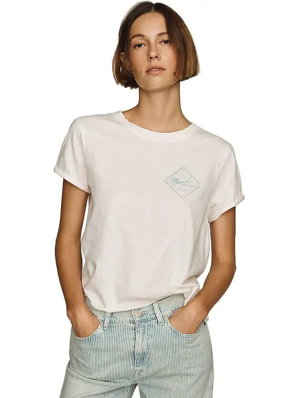 Maeve Boxy T-shirt In Cotton - Ivory