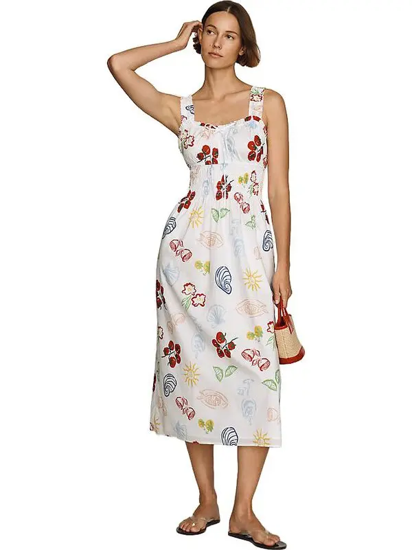 Rails Capri Midi Dress - White Floral