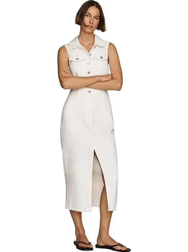 English Factory Denim Maxi Dress - White