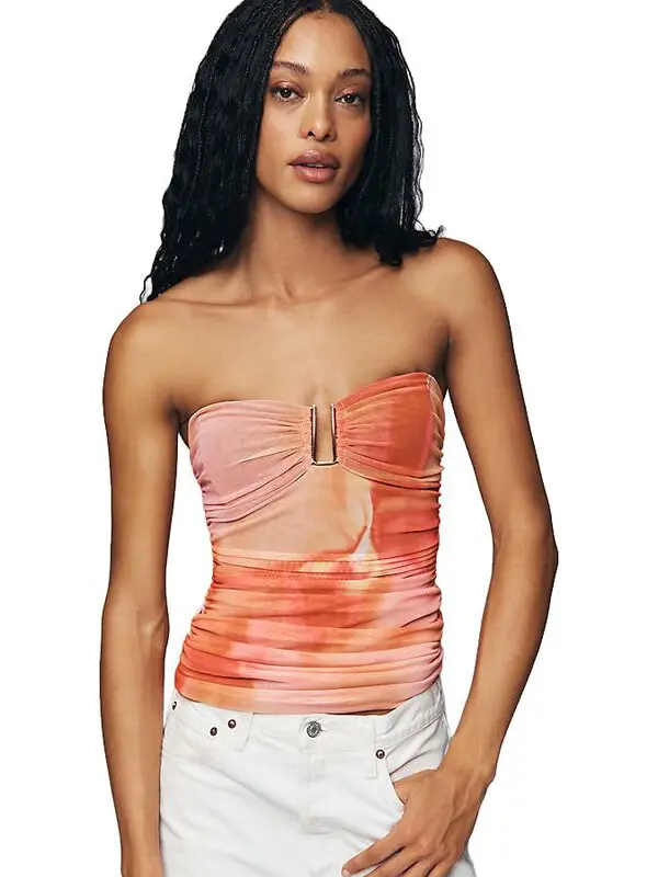 Bardot Stephanie Tube Top - Pink Floral