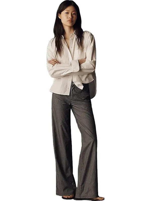 Rag & Bone Saige Cotton Stripe Poplin Pants - Saist