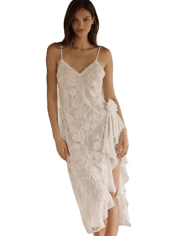 Rya Collection Asymmetrical Gown - Ivory