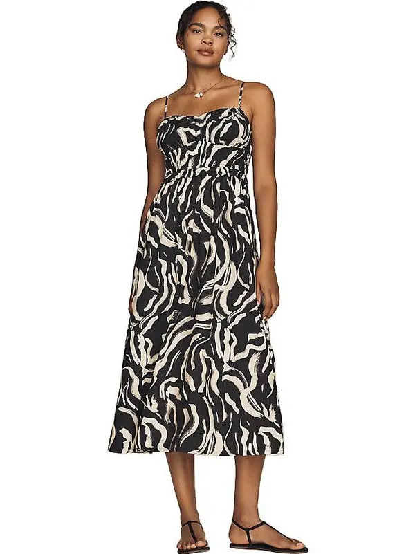 Rails Cotton Breeze Midi Dress - Black Pattern