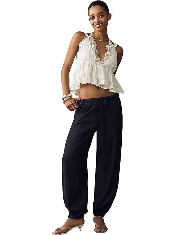 Citizens Of Humanity Bubble Pull-on Pants In Viscose And Wool Blend - Navy