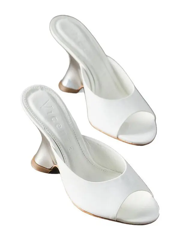 VICENZA Irregular Wedge Sandals - Silver