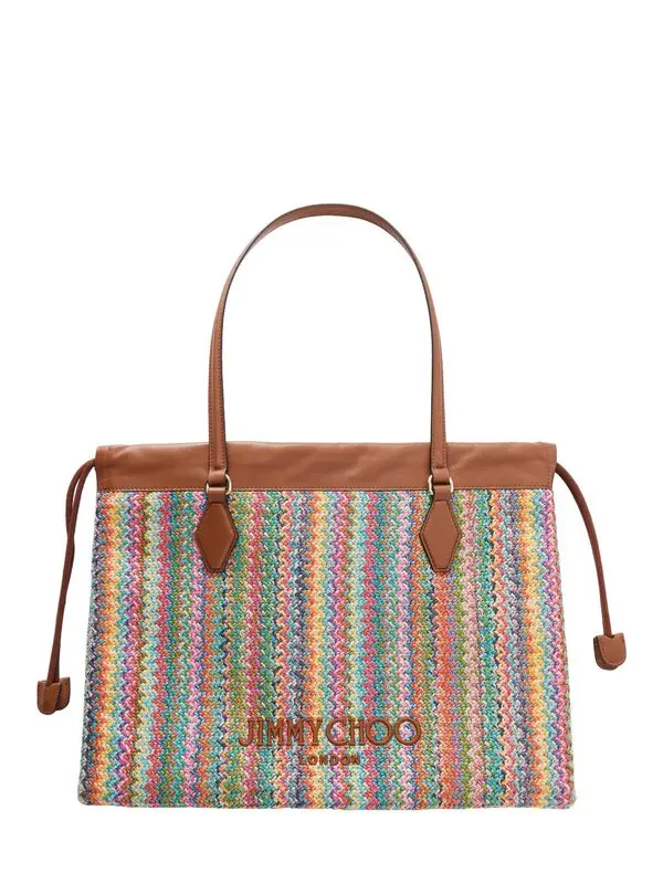 JIMMY CHOO Raffia Tote Bag - Multi