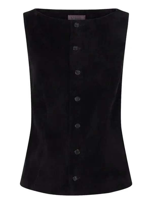 Stouls Mae Suede Vest - Black