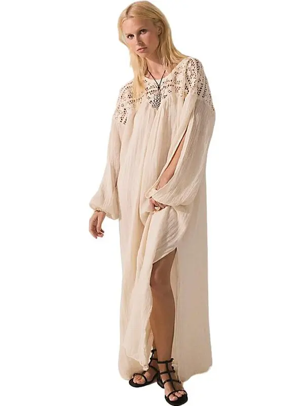JEN'S PIRATE BOOTY Crocheted Maxi Dress - Natural