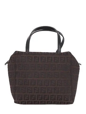 Fendi Zucchino Handbag - Black