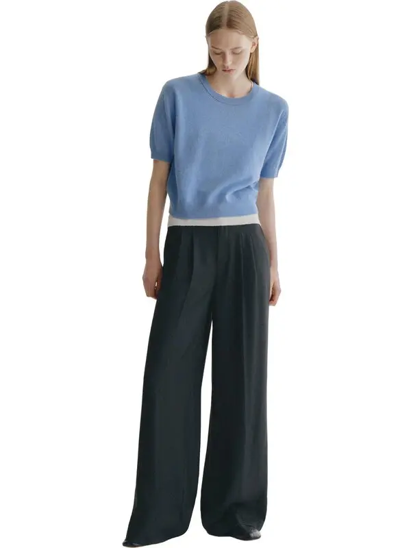 LISA YANG Genevra T-shirt - Cloud Blue