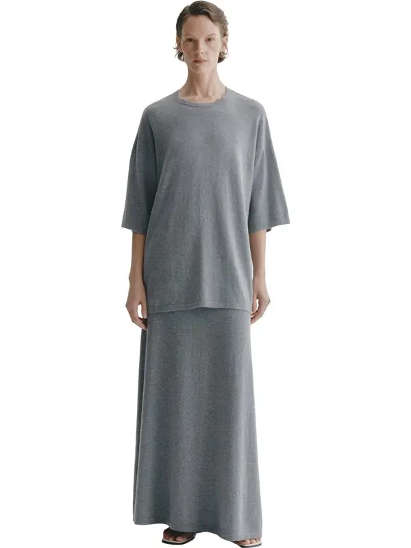 LISA YANG Agnette Cashmere T-shirt - Deep Cloud