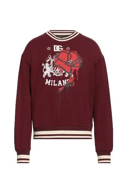 Dolce & Gabbana Sweatshirt Burgundy Size Cotton, Elastane - Red