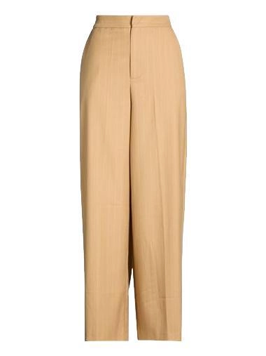 CRISTINAEFFE Wide-leg Pinstriped Trousers - Camel