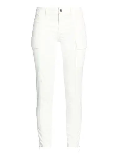 Liu Jo Lyocell, Cotton, And Elastane Cropped Cargo Pants - White