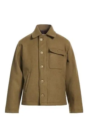 FRONT STREET 8 Wool Blend Military Jacket - Green