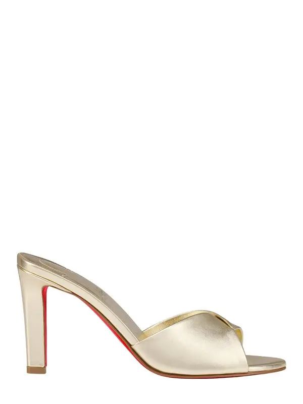 CHRISTIAN LOUBOUTIN Fanny Leather Mules 85 - Gold