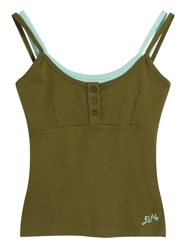 DAMSON MADDER Britt Layered Cami - Green