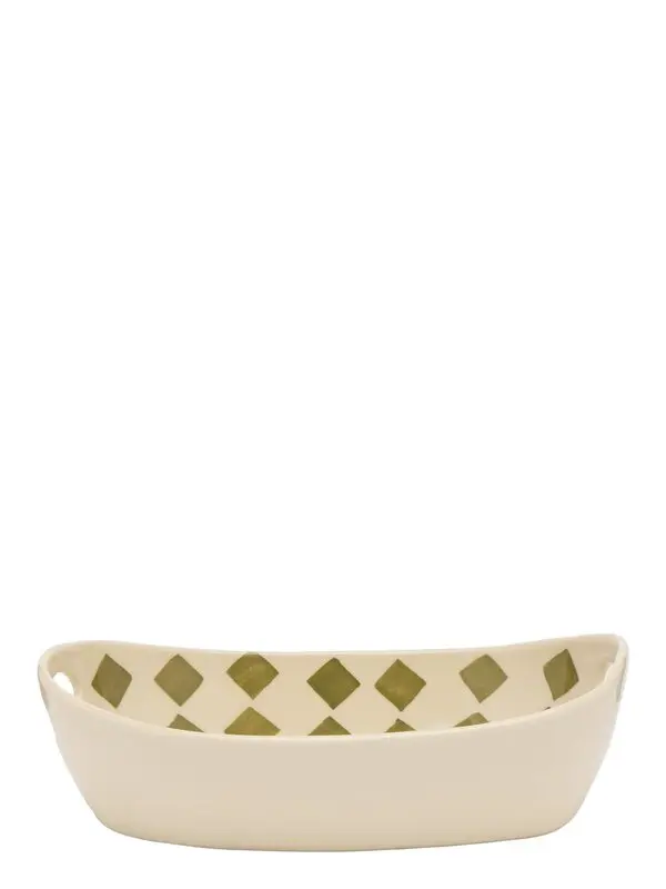 DAMSON MADDER Hand-painted Tomato Serving Bowl - Yellow/green