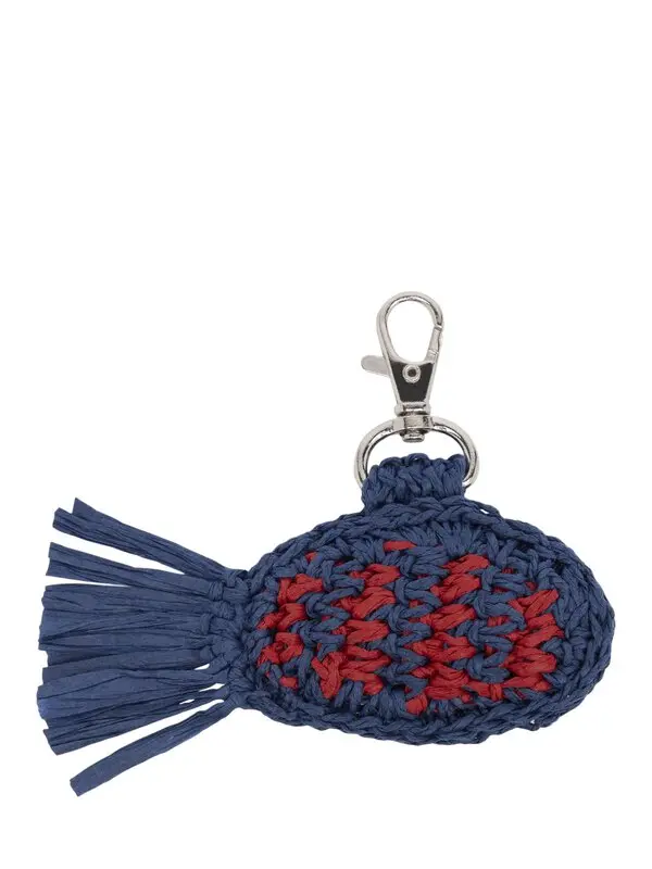 DAMSON MADDER Raffia Fish Charm - Multi