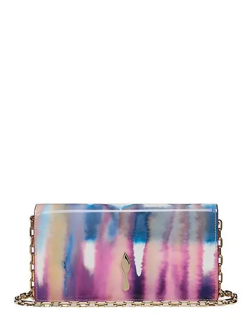 CHRISTIAN LOUBOUTIN Bettina Tie-dye Leather Clutch - Multi/gold