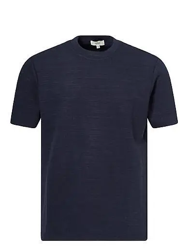 ARNE Cavour Texture Woven T-shirt - Navy