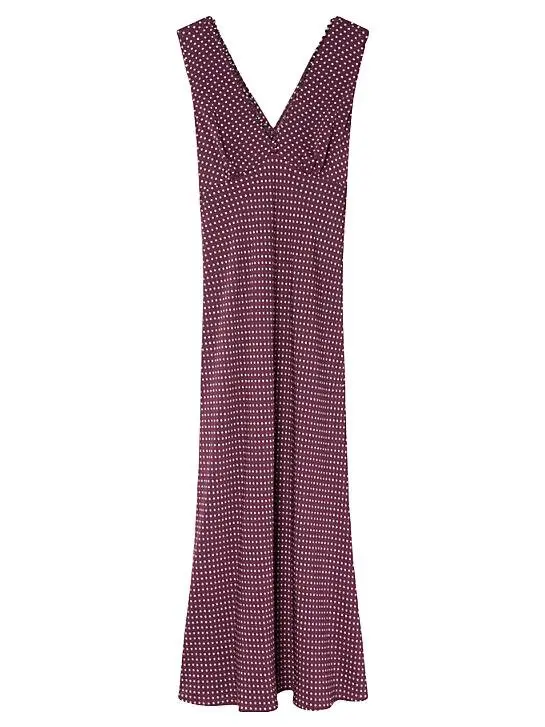 Whistles Sleeveless Mini Spot Woven Midi Dress - Multi-coloured