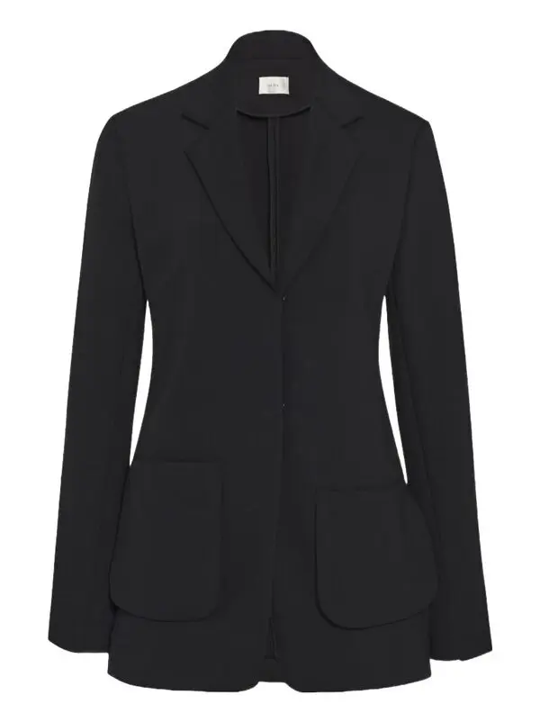 THE ROW Patch-pocket Long Blazer - Black