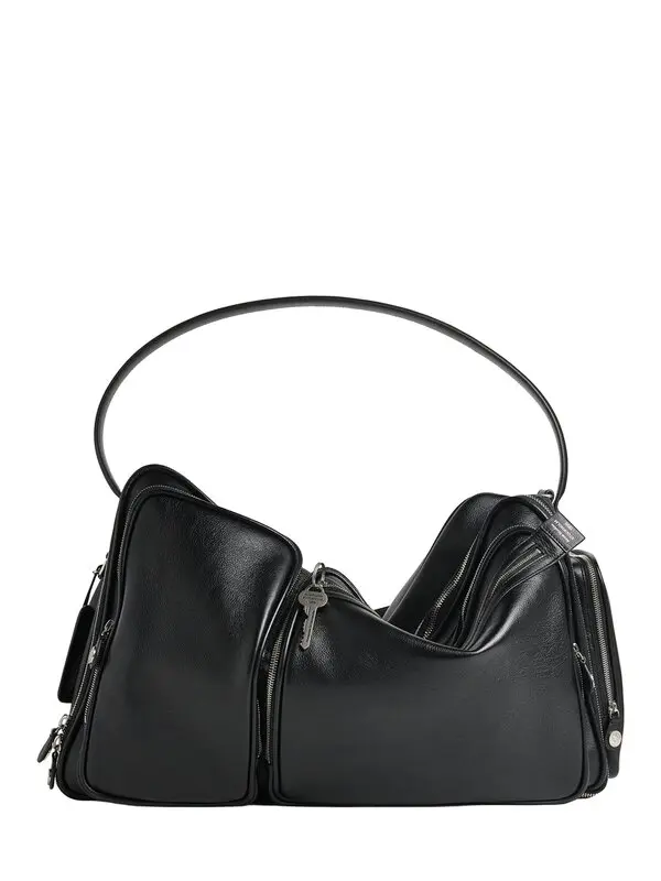 Acne Studios Leather Camero Hotel Shoulder Bag - Black