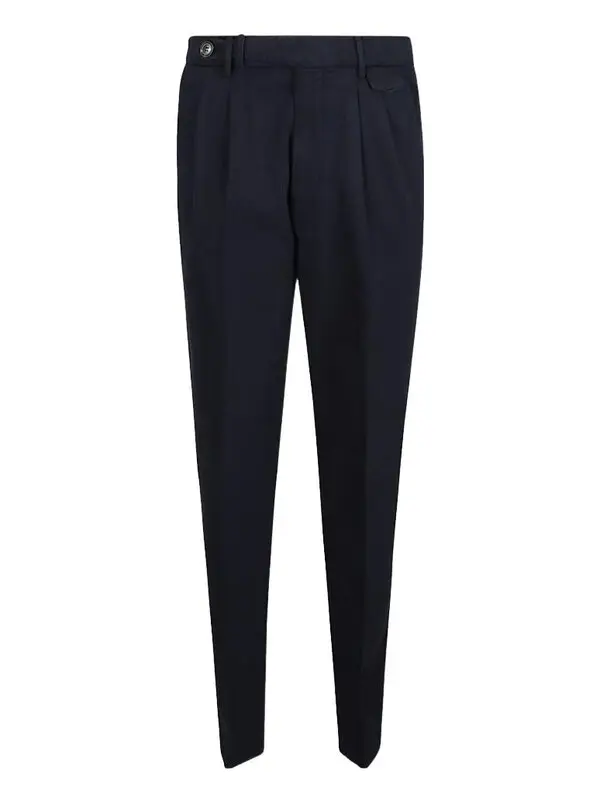 Brunello Cucinelli Straight-leg Trousers With Turn-up Hem - Black