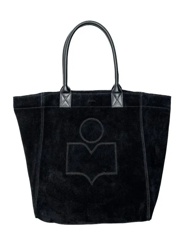 Isabel Marant Étoile Yenky Logo Embroidered Tote Bag - Black