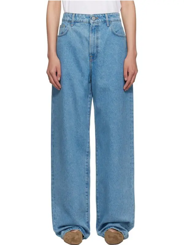 RÓHE Low-rise Wide-leg Jeans - Blue