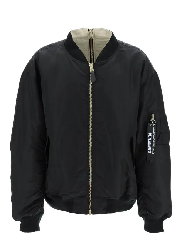 Vetements Long-sleeved Bomber Jacket - Black