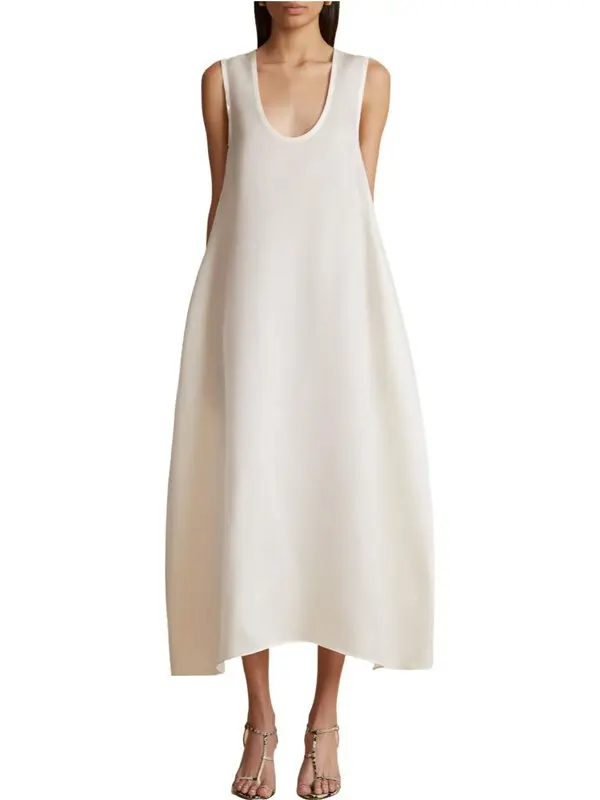 Khaite Sleeveless Maxi Dress - White