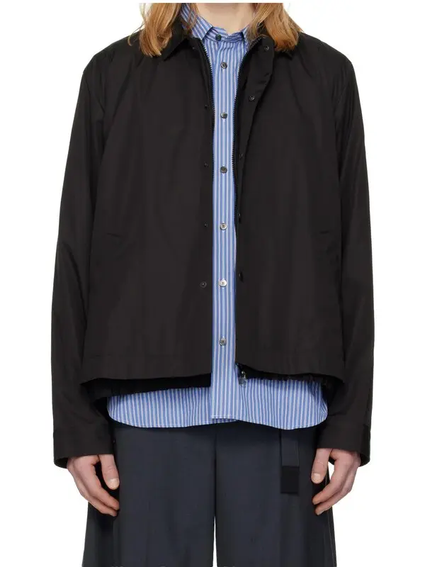 Sacai Collared Casual Jacket - Black