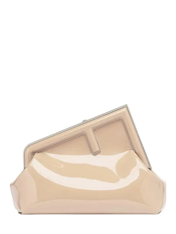 Fendi First Midi Clutch Bag - Nude