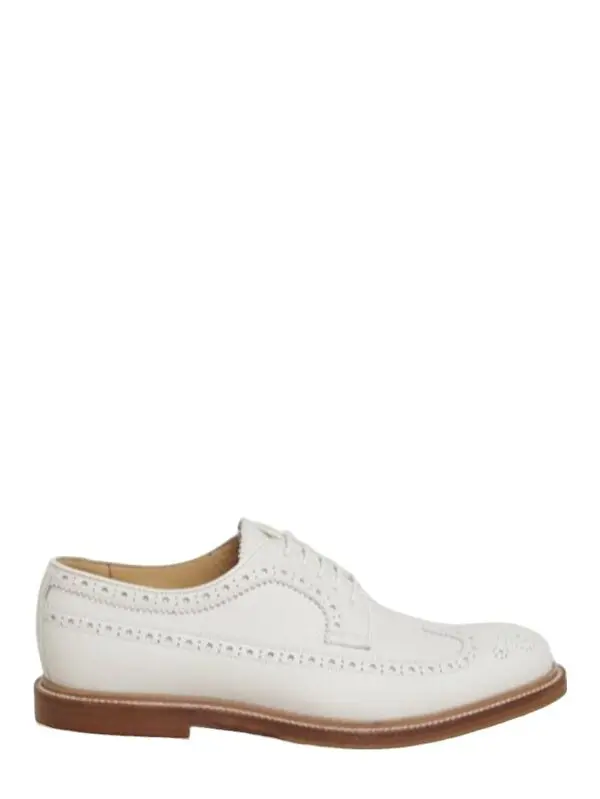Brunello Cucinelli Perforated Derby Shoes - White