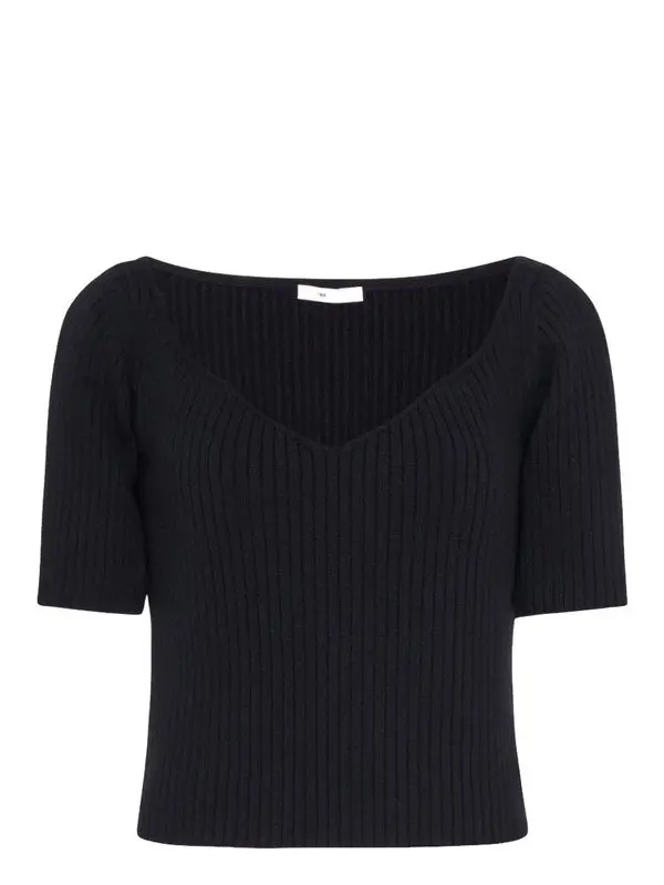 THE ROW Short-sleeved Sweater With Heart-shaped Neckline - No