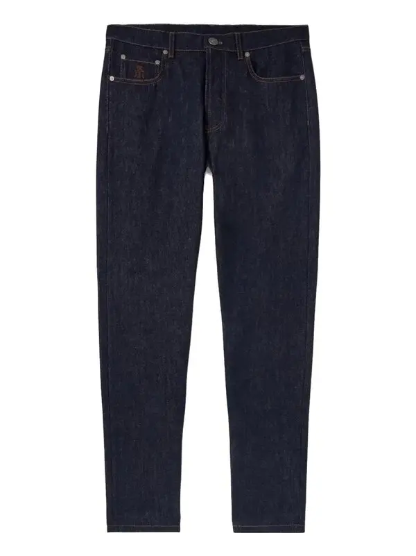 Brunello Cucinelli Belt Loop Jeans - Dark Blue