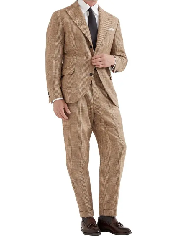 Brunello Cucinelli Checked Suit Set - Brown